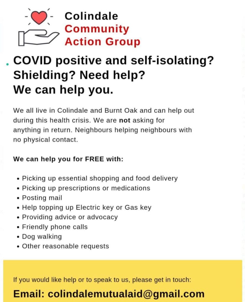 Introducing Colindale COVID-19 Mutual Aid Group | Colindale Foodbank